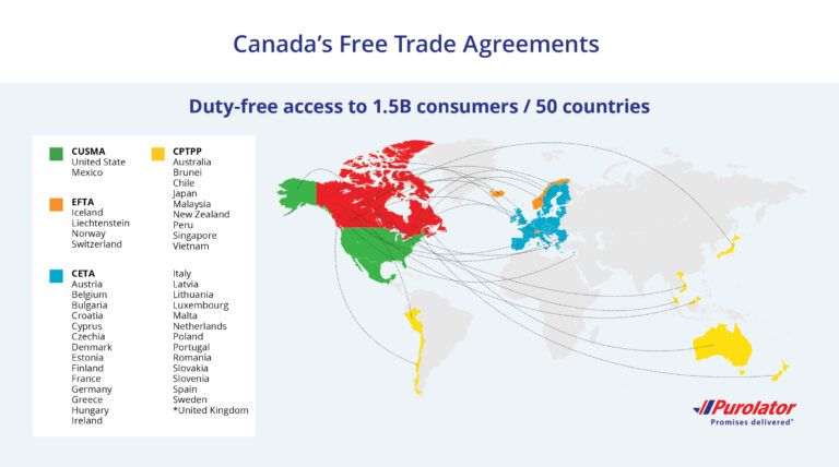 Canada’s Free Trade Agreements Offer Duty-Free Access to 50 Countries ...